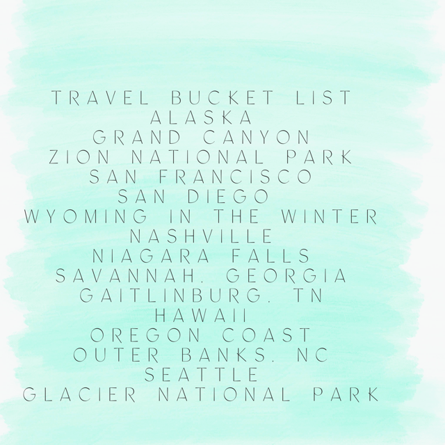 My Travel Bucket List Series | lifeatmyownpace